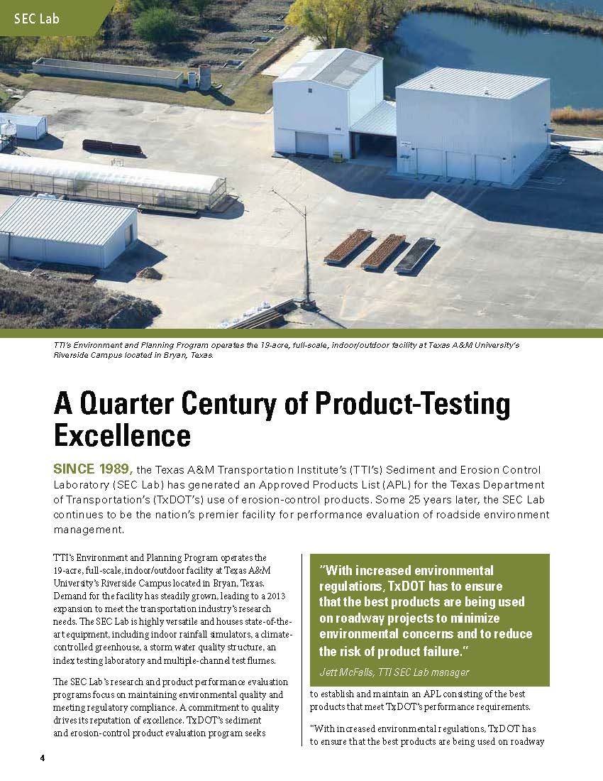 A Quarter Century of Product-Testing Excellence - Sediment and Erosion ...
